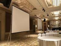 China 16:9 300inch Front&Rear Fast Fold Projection Screen With Dress Kit For Outdoor Movie Cinema for sale