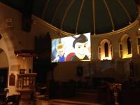 China Transparent Holographic Rear Projection Film Hologram Display For Shop Window for sale