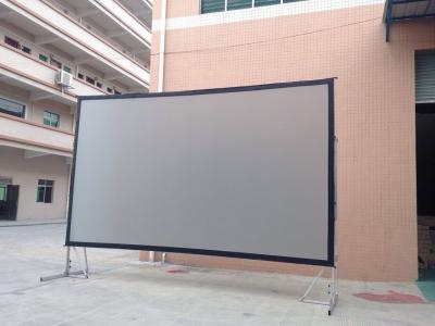 China 300'' Fast Fold Projection Screen With Front And Rear Projection Fabric And Flight Case for sale