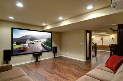 China 150inch Velvet-covered Fixed Frame 4K Acoustic Projector Screen For Home Theater for sale