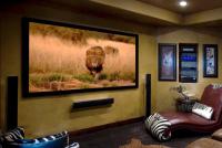 China Aluminum Frame 16:9 HDTV Wall Mount Fixed Frame Screen For Home Cinema for sale