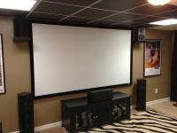 China Aluminum Frame 16:9 HDTV Wall Mount Fixed Frame Screen For Home Cinema for sale