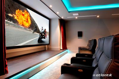 China Aluminum Frame 16:9 HDTV Wall Mount Fixed Frame Screen For Home Cinema for sale