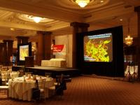 China Portable Matte White Fast Fold Screens Front and Rear Projection For Event for sale