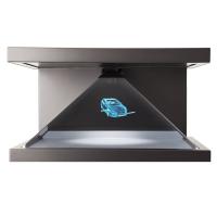 China 3  Sides View 3D Hologram Pyramid Holo Showcase with Adjustable Led Light for sale