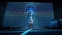 China 9x30m Transparent Holographic Mesh Screen Hologram Projector Screen For Live Events for sale