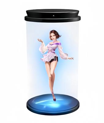 China 180degree 3d Hologram Cylinder Transparent Screen Interactive Holograms HoloTube for sale