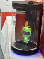 China 180degree 21.5inch 3D Holographic Cylinder Transparent Screen Interactive Holograms For Museums for sale