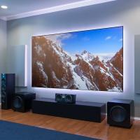 China 16/9 Zero Edge Fixed Frame Screen Anti - Light Projection Screen For Home Cinema for sale