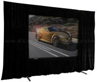 China Custom Sizes Fast Fold Screens Outdoor Cinema Front & Rear Projection Fabric With Drapes for sale