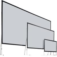 China Portable Outdoor Projector Screen with Front and Rear Projection 150-300 Inch Sizes for sale