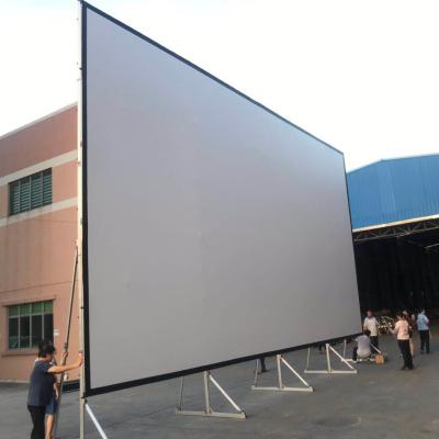 China Portable Outdoor Projector Screen with Front and Rear Projection 150-300 Inch Sizes for sale