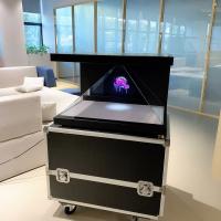 China 270degree 32'' Holographic Display Pyramid 3D Hologram Showcase Full HD With Flight Case for sale