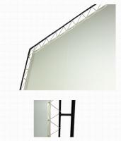 China Folding Type Projection Screen With Eyelets / Holes And Black Edge for sale