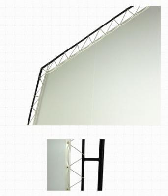 China Folding Type Projection Screen With Eyelets / Holes And Black Edge for sale
