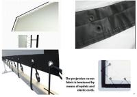 China Flexible White / 3D Silver / Rear Eyelets Projection Screen With Eyelets Around for sale