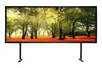 China Black Powder Coated Fixed Frame Projector Screen 10 / 15 Cm Frame Size for sale