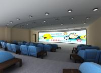 China Large Tripod Motorized Curved Projection Screen Home Movie Theater Projectors for sale