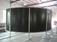 China Wide View Circular Projection Screen Aluminum Frame With Black Velvet Border for sale