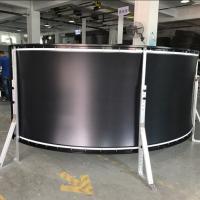China Wide View Circular Projection Screen Aluminum Frame With Black Velvet Border for sale