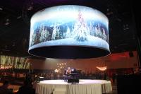China 360 Degree Large Curved Projection Screen Custom Sizes With Stand for sale