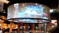 China Wide View Circular Projection Screen Aluminum Frame With Black Velvet Border for sale