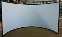 China Acoustically Perforated Curved Projector Screen For HD Cinema Simulator System for sale