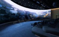 China 3D Curved Projection Screens For Cinema , Custom Silver Cylindrical Screen for sale
