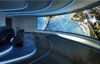 China 3D Curved Projection Screens For Cinema , Custom Silver Cylindrical Screen for sale