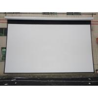 China HD Flexible White Motorised Projection Screens With Fiberglass Matte Material for sale