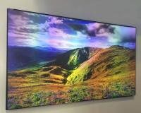 China 100 Inch Anti Light Projection Fixed Frame Screen With Ultra Short Throw Projector for sale