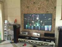 China Fixed frame projection screen wall mounted , 3D Silver Screen with Black Velvet for sale