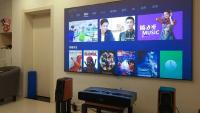 China 100 Inch Anti Light Projection Fixed Frame Screen With Ultra Short Throw Projector for sale