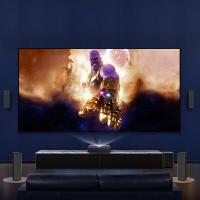 China Wall Mounted Fixed Frame Screen , 100 Inch Fixed Projector Screen Wide Viewing Angle for sale