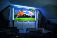 China Fixed frame projection screen wall mounted , 3D Silver Screen with Black Velvet for sale