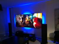 China Edgeless Fixed Frame Screen , Fixed Wall Projector Screen HDTV 16/9 Format 0.8 Gain for sale