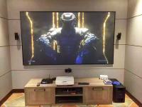 China HD Customized Fixed Frame Projector Screen Shrot Throw With Black Velvet for sale
