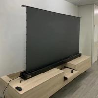 China Home Theater 120 Inch UST Projection Screen Motorized Floor Rising Projector Screen ALR CBSP for sale