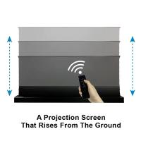 China Electric Tension Floor Rising Ambient Light Rejecting Projector Screen 120 Inch ALR UST Projector Screen for sale