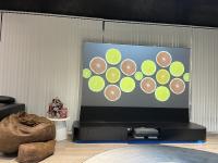 China 16:9 150 Inch 4K HD Motorized ALR Floor Rising Projector Screen for Long Throw Projector Home Theater for sale