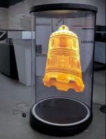 China Ai Based Interactive 3D Hologram Box , 75inch Digital Human Round Exhibition Stand Holotube Holographic Display Box for sale