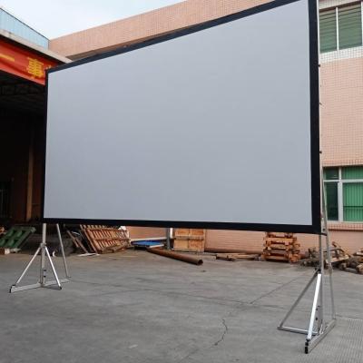 China 16:9 300inch Fast Fold Heavy-duty Rear&front Projection Screen With Full Dress Kit And A Fly Case for sale