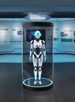 China 3D Hologram Display Equipment Holo Tube Human Size AI Virtual Assistant Holographic Cylinder Display Holo Box for sale