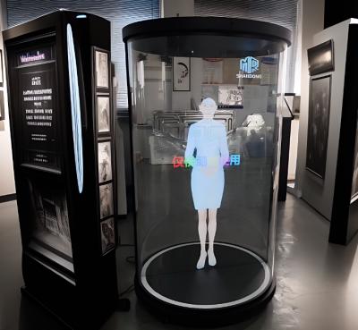China 3D Holo Tube Human Size 75inch AI Virtual Assistant Holographic Cylinder Display Hologram Box for sale