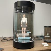 China 5.5/21.5/75 Inches 3D Hologram Cylinder Transparent Screen Interactive Holograms HoloTube for sale