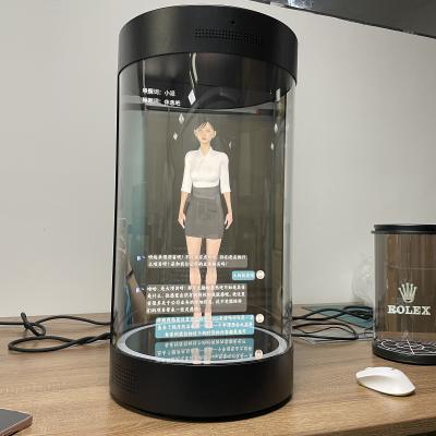 China 5.5/21.5/75 Inches 3D Hologram Cylinder Transparent Screen Interactive Holograms HoloTube for sale