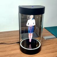 China 5.5/21.5/75 Inches 3D Hologram Cylinder Transparent Screen Interactive Holograms HoloTube for sale