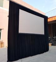 China 200 Inch Large Portable Outdoor Fast Fold Front Rear Projector Screen with full dress kit for sale