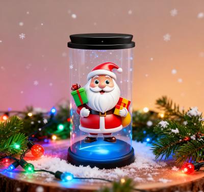 China Christmas Gift Mini 3D Hologram Display Handheld Animation Showcase 5inch Holo Tube for sale
