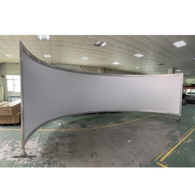 China 180 270 270 360 Degree Curved Fixed Frame Projector Screen Meeting Room Museum Exhibition for sale